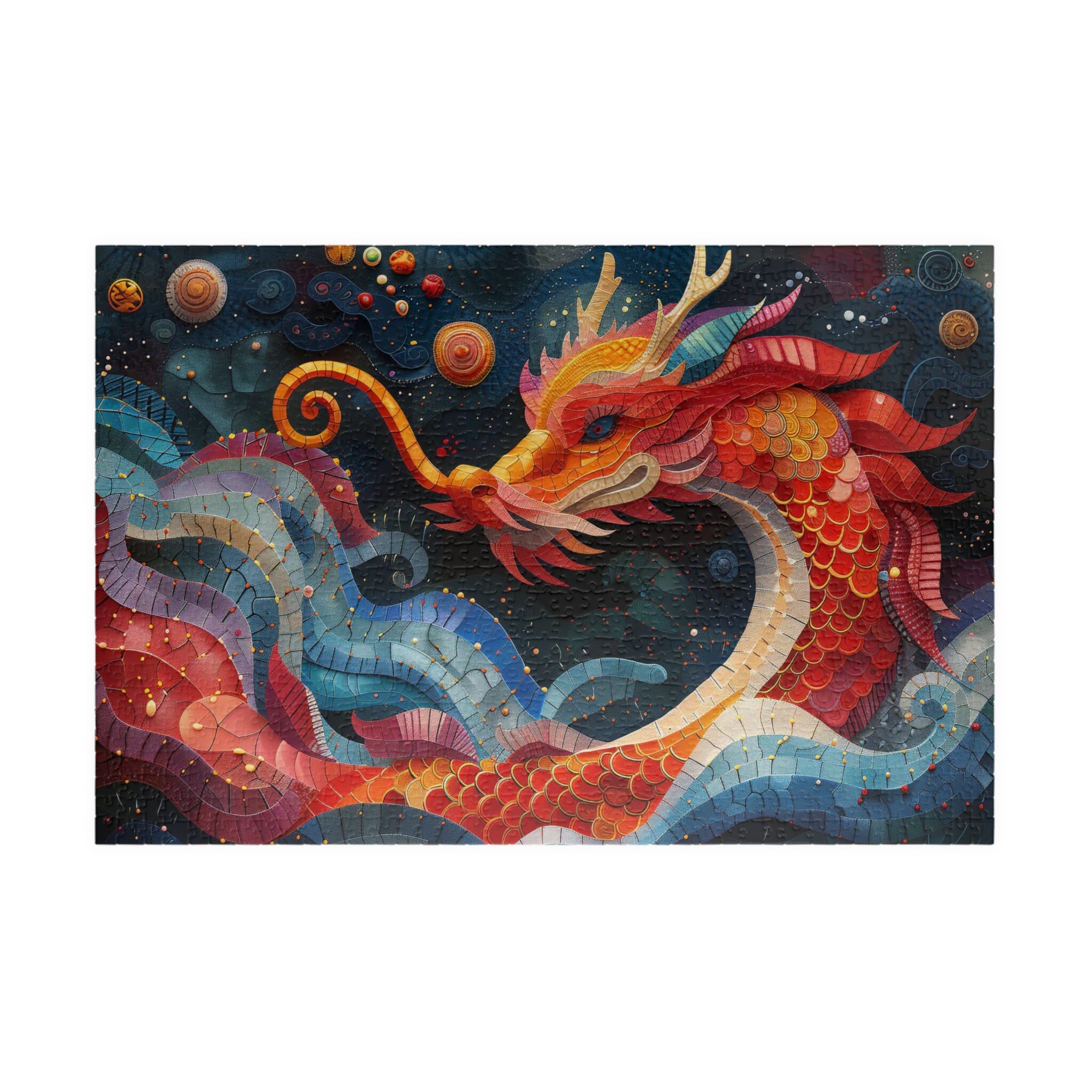 Patchwork Dragon - 1014 Piece Jigsaw Puzzle for Adults - Etsy