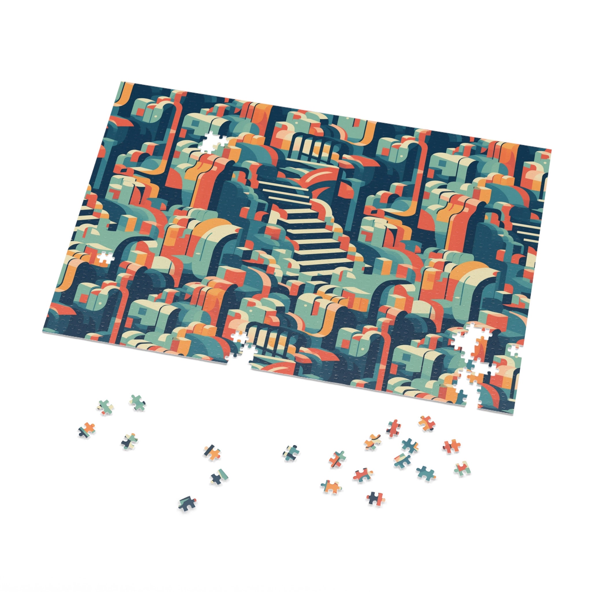 Lost Staircase Jigsaw Puzzle 1000 Piece, 500 Piece, 252 Piece - Etsy