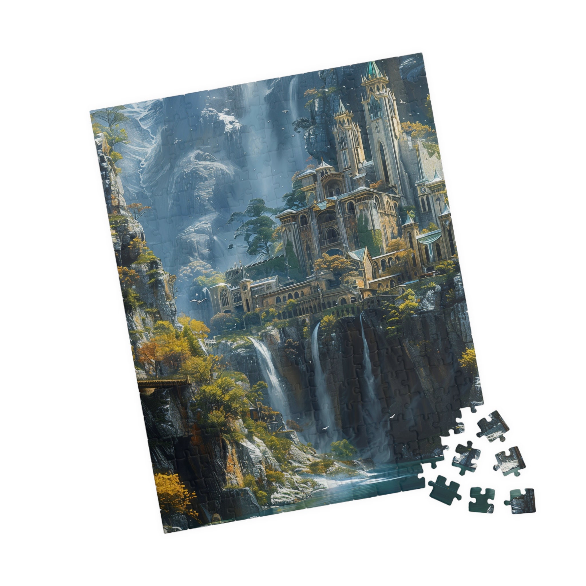 Mountain Castle - Fantasy Jigsaw Puzzle for Adults - 250, 500, 1000 ...