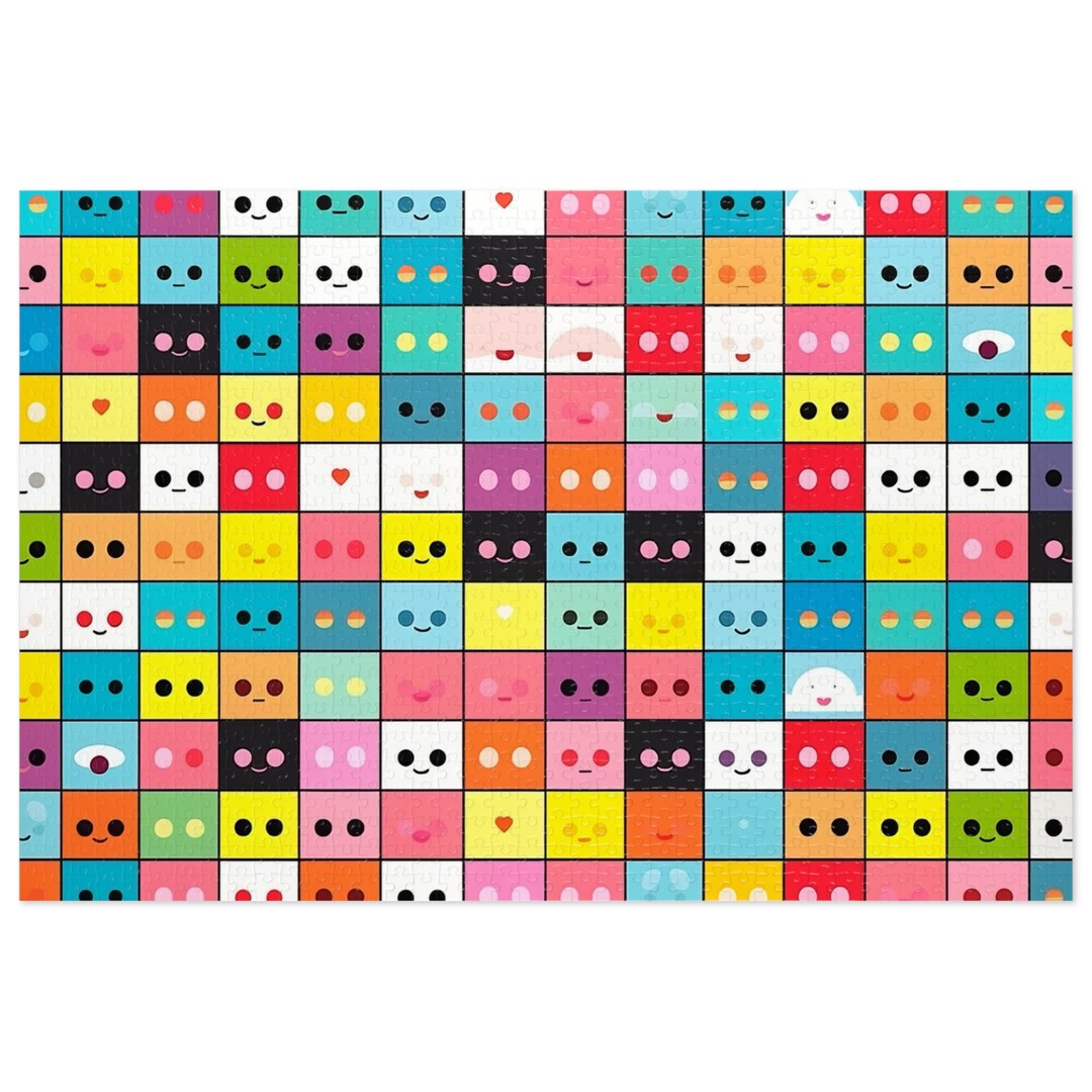 Colorful Cube Creatures Jigsaw Puzzle in Tin Box 1000 Piece, 500 Piece ...