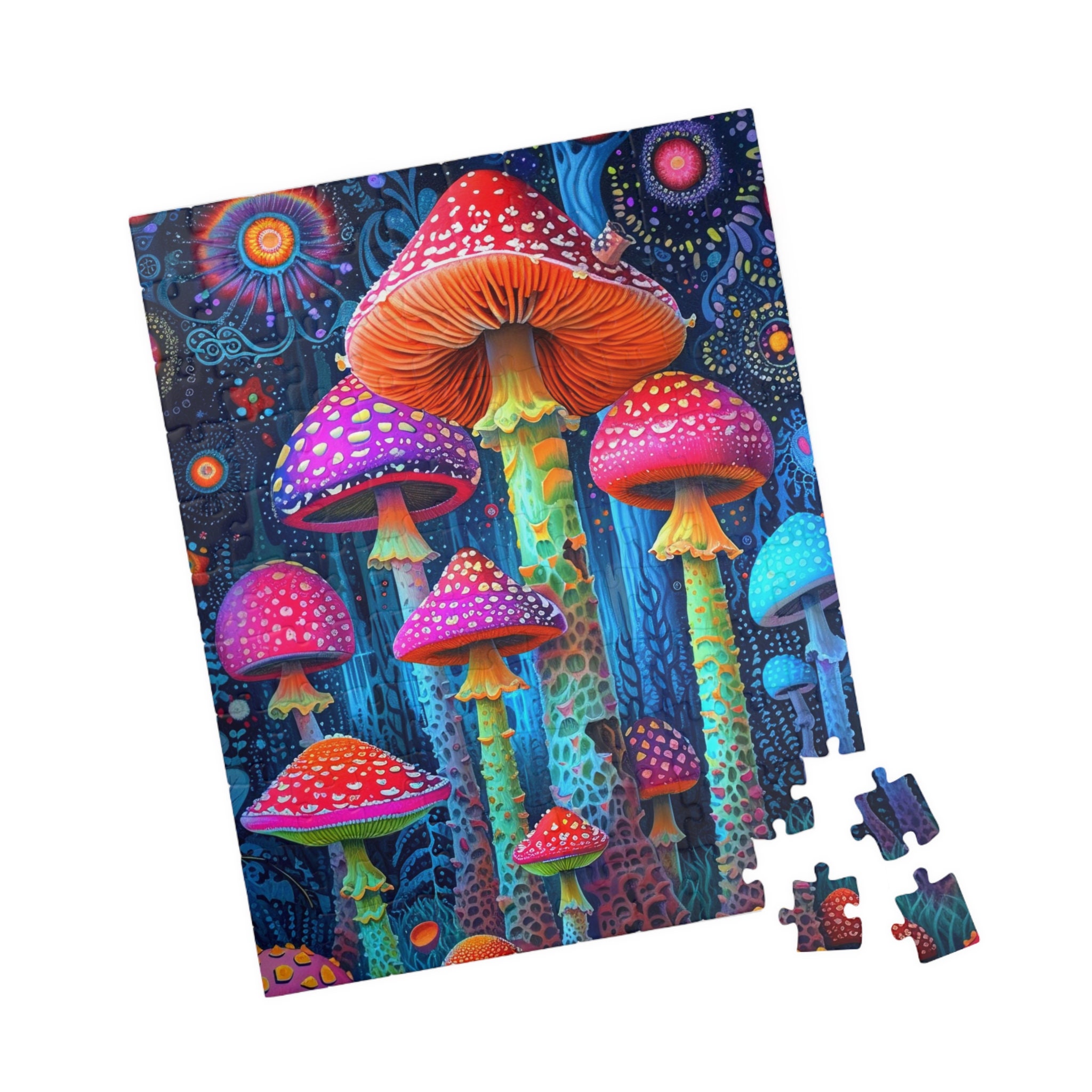 Glowing Mycology - Unique Jigsaw Puzzle - 250, 500, 1000 Pieces ...
