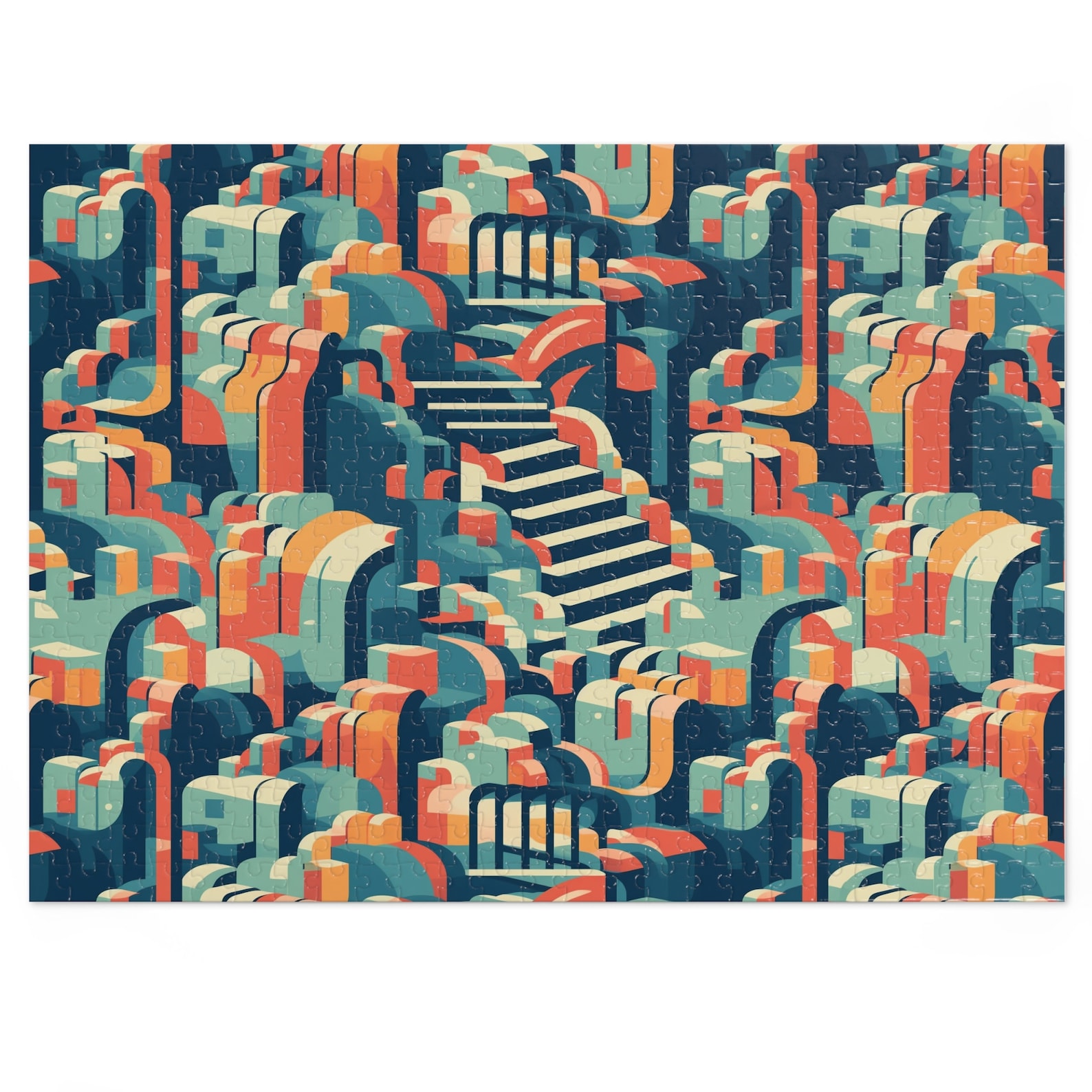 Lost Staircase Jigsaw Puzzle 1000 Piece, 500 Piece, 252 Piece - Etsy