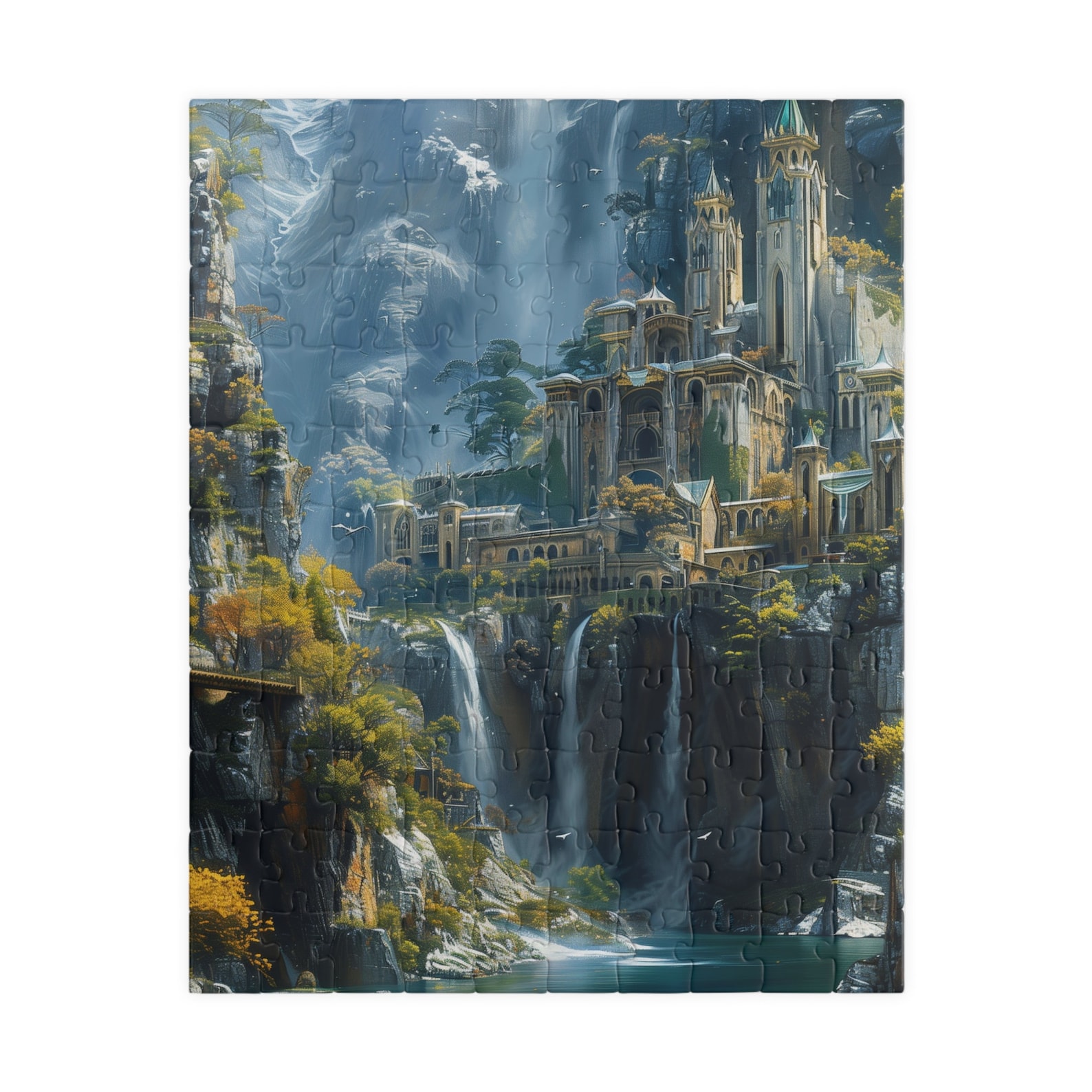 Mountain Castle - Fantasy Jigsaw Puzzle for Adults - 250, 500, 1000 ...
