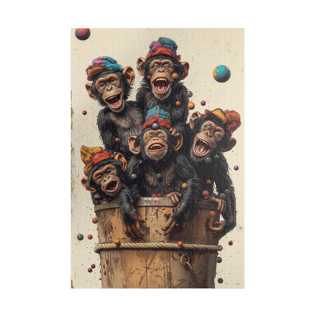 Barrel of Monkeys - Jigsaw Puzzle for Adults - 250, 500, 1000 Pieces ...