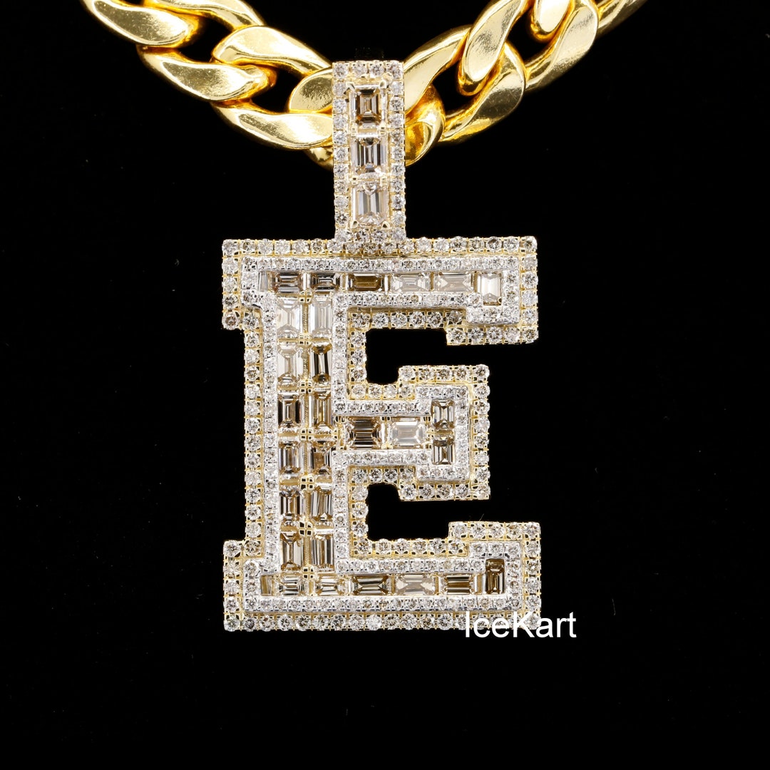E Alphabet Letter Custom Hip Hop Pendant Custom Iced Out Name - Etsy