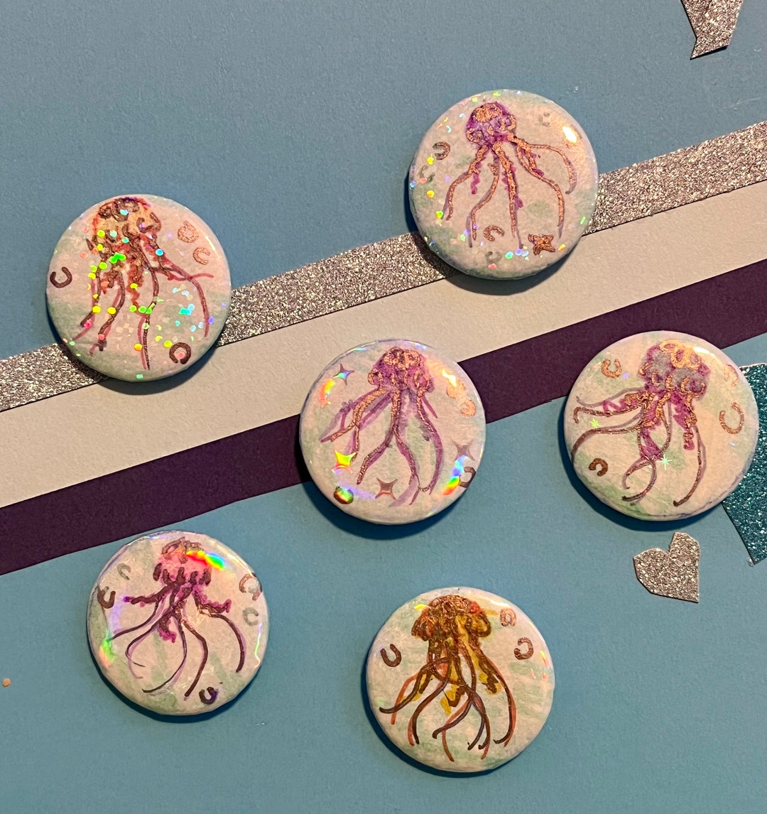 Small Jellyfish Sealife Pins - Etsy