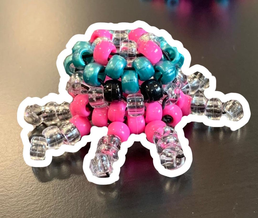 Pink Teal and Clear Kandi Octopus - Etsy