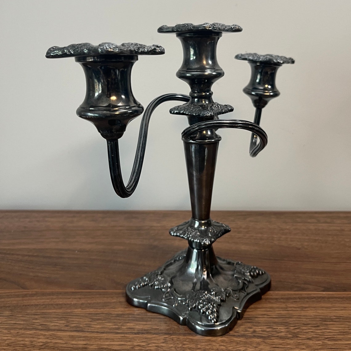 Antique Silverplate Twisted Arm Candelabra, EP Lead, Benedict Proctor ...