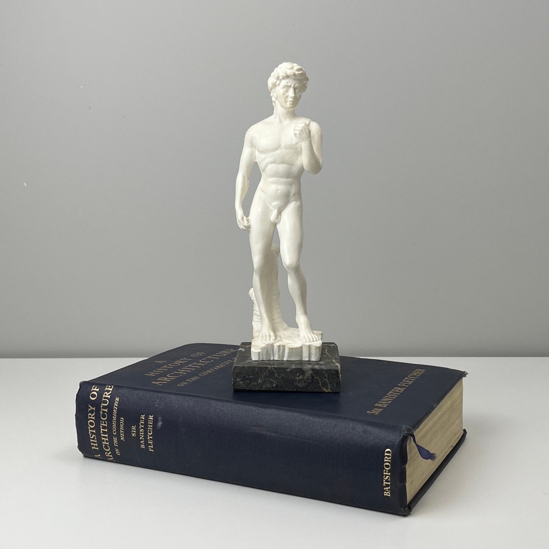 Vintage David by Michelangelo Reproduction Sculpture by G. Carusi, Made ...