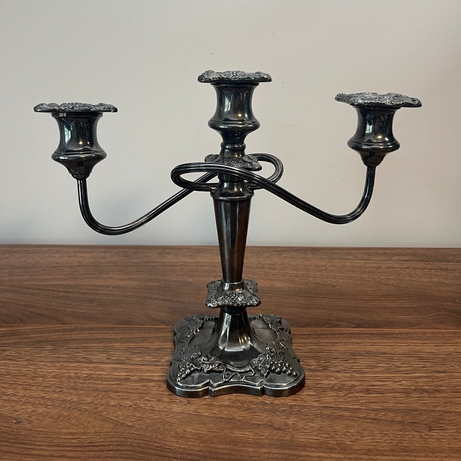 Antique Silverplate Twisted Arm Candelabra, EP Lead, Benedict Proctor ...