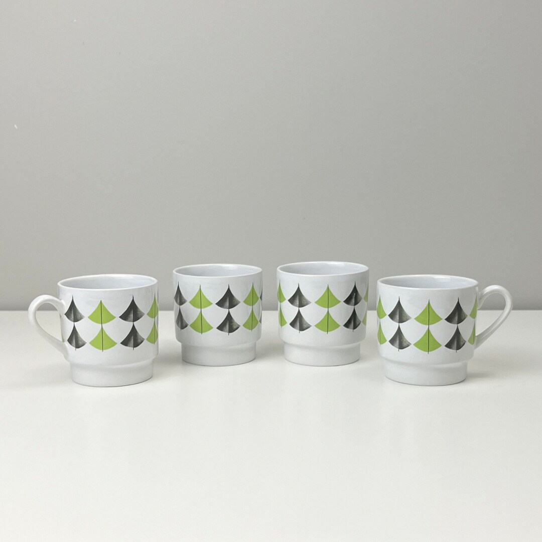 Vintage Pottery Mugs by TAMS England, Set of 2, Stackable, 1960s ...