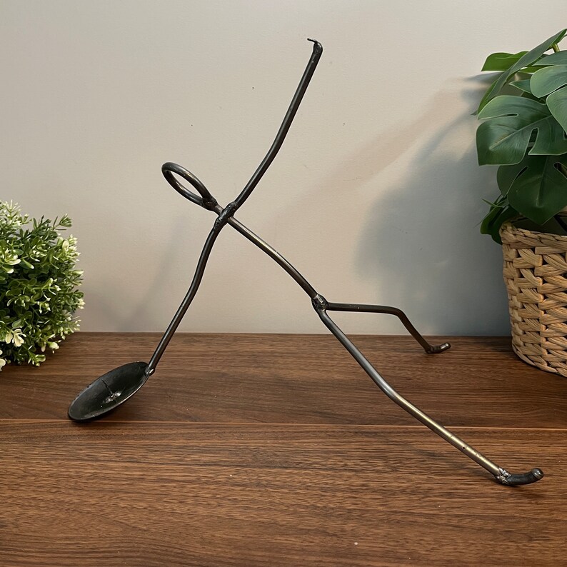 RARE Vintage Stick Figure Candle Sconce, Hand Forged Metal, Wall ...