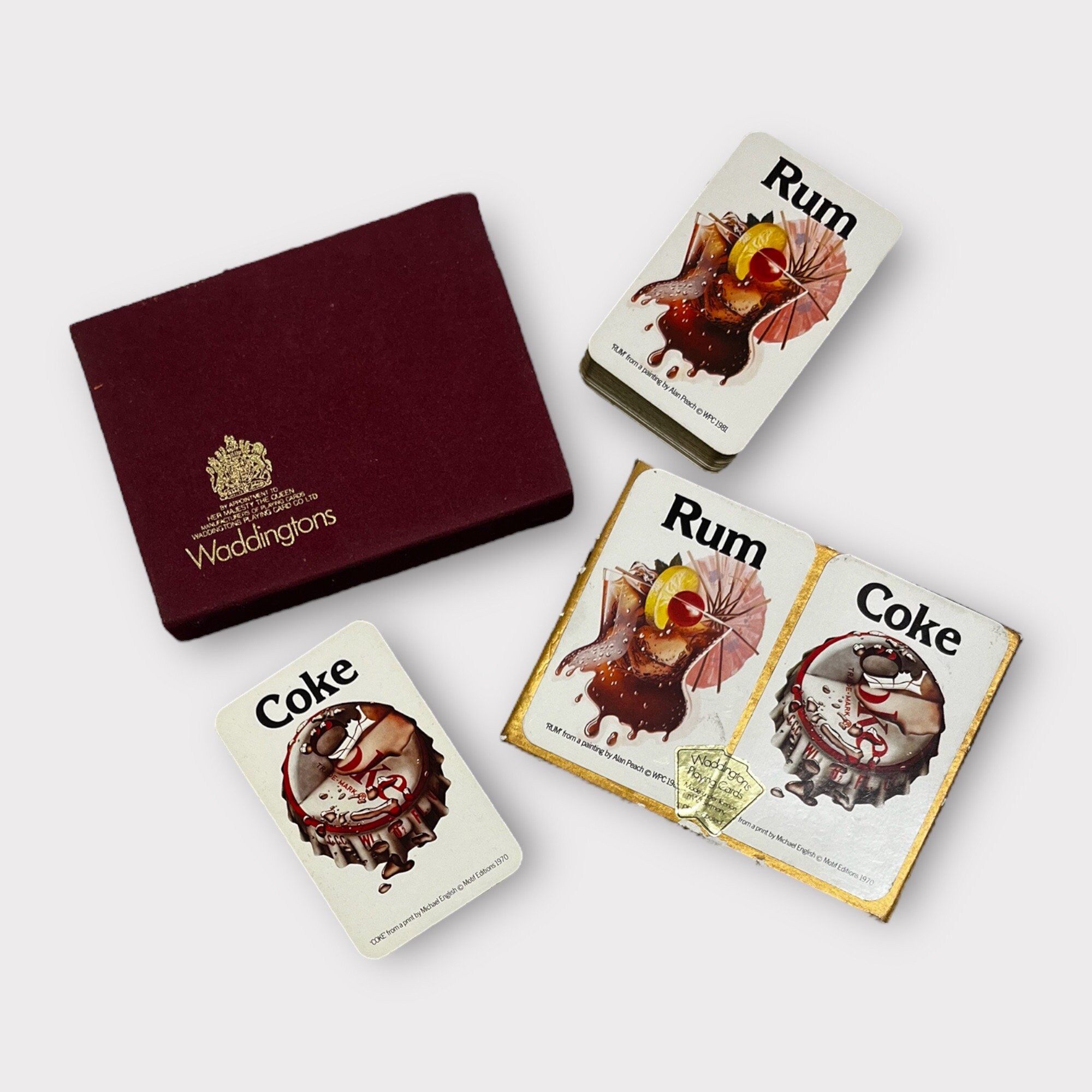 RARE Vintage Rum & Coke Playing Cards Box Set, Dual Deck, Waddingtons ...