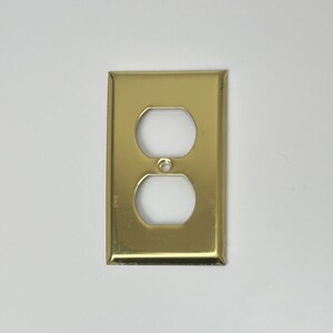 NEW Vintage Switch & Outlet Plate Covers, Brass Plate, 1970s, Gold Tone ...