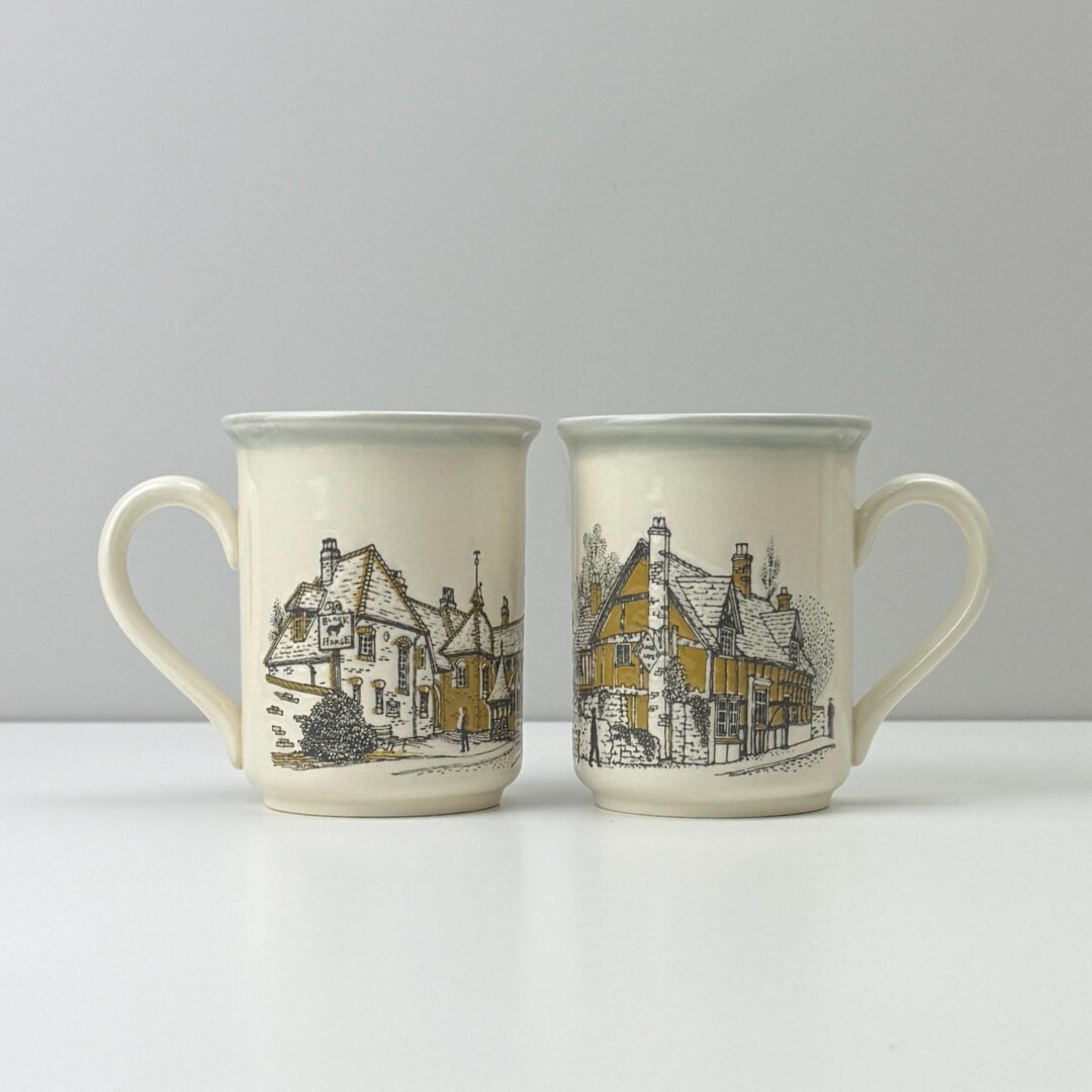 Vintage Cottagecore Mugs by Biltons, Made in England, Set of 2 ...