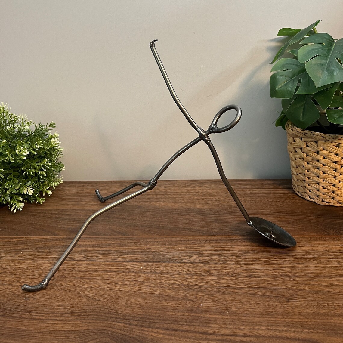 RARE Vintage Stick Figure Candle Sconce, Hand Forged Metal, Wall ...