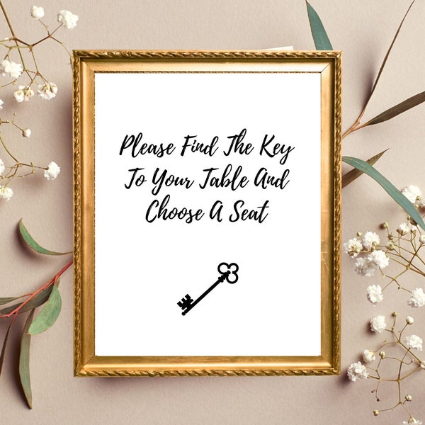 Key Place Card - Etsy