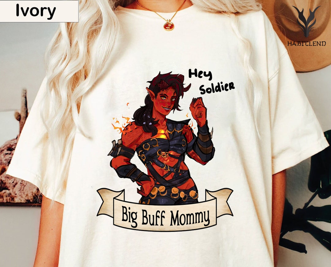 Karlach Big Buff Mommy Simp Comfort Colors Tshirt, Baldur's Gate 3 ...
