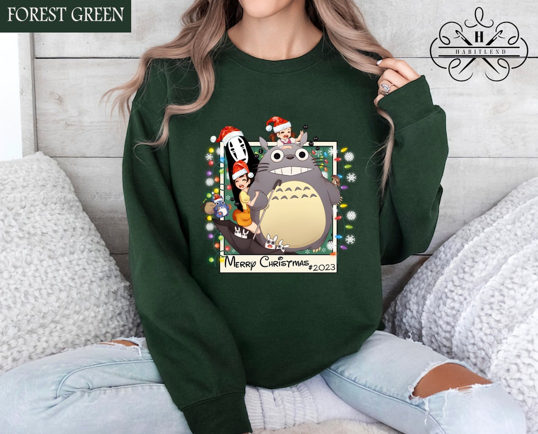 Totoro Ghibli Cute Frame Christmas Sweatshirt, Studio. Ghibli Fan Gift ...