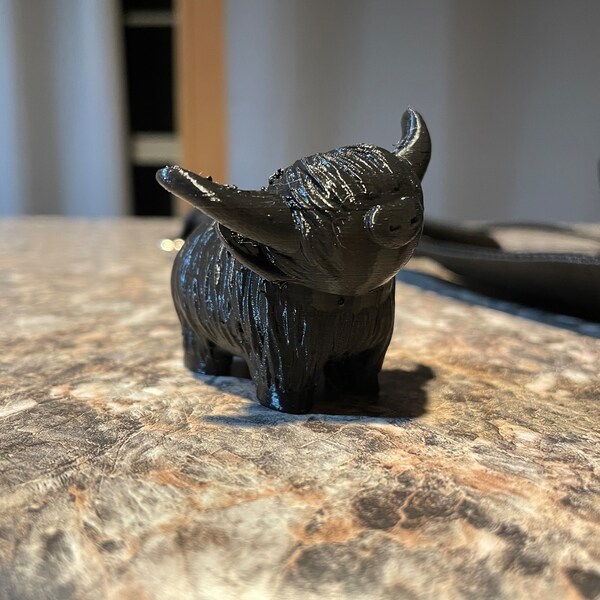 3d Printed Highland Cow - Etsy