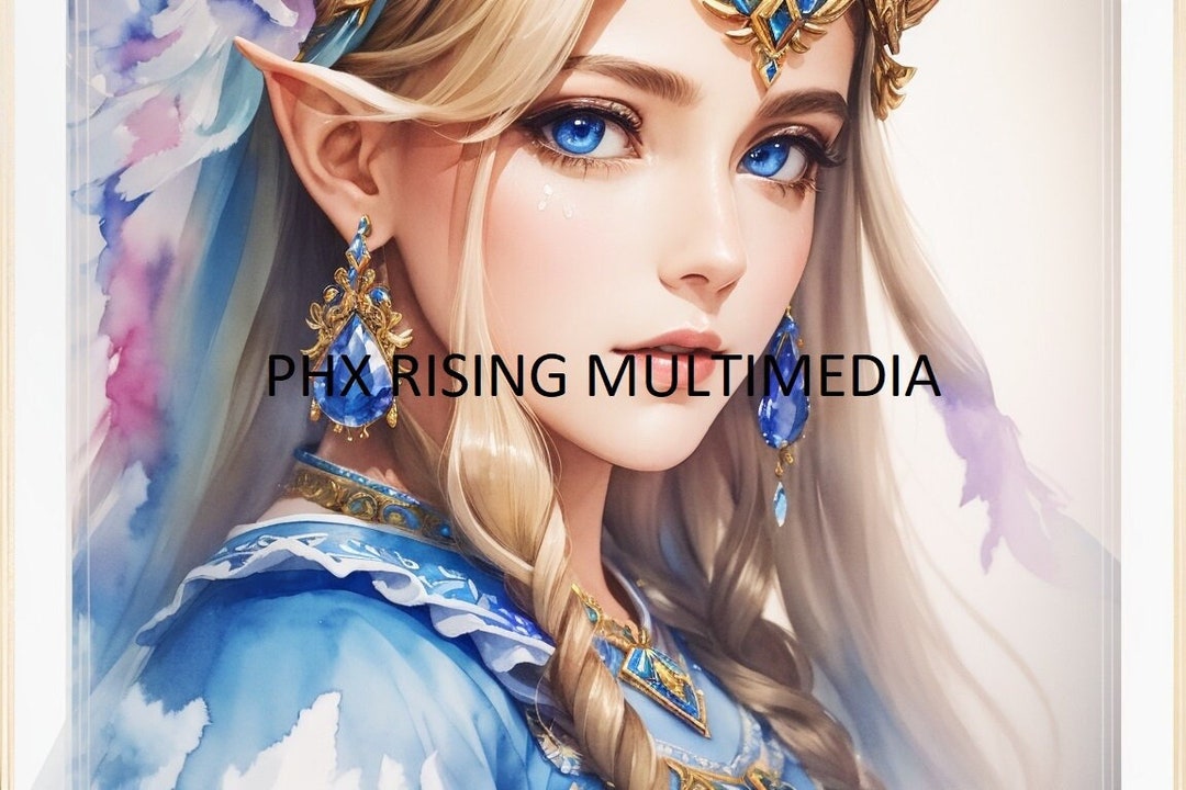 Real Princess Zelda Water Color TOTK Set of 7 - Etsy