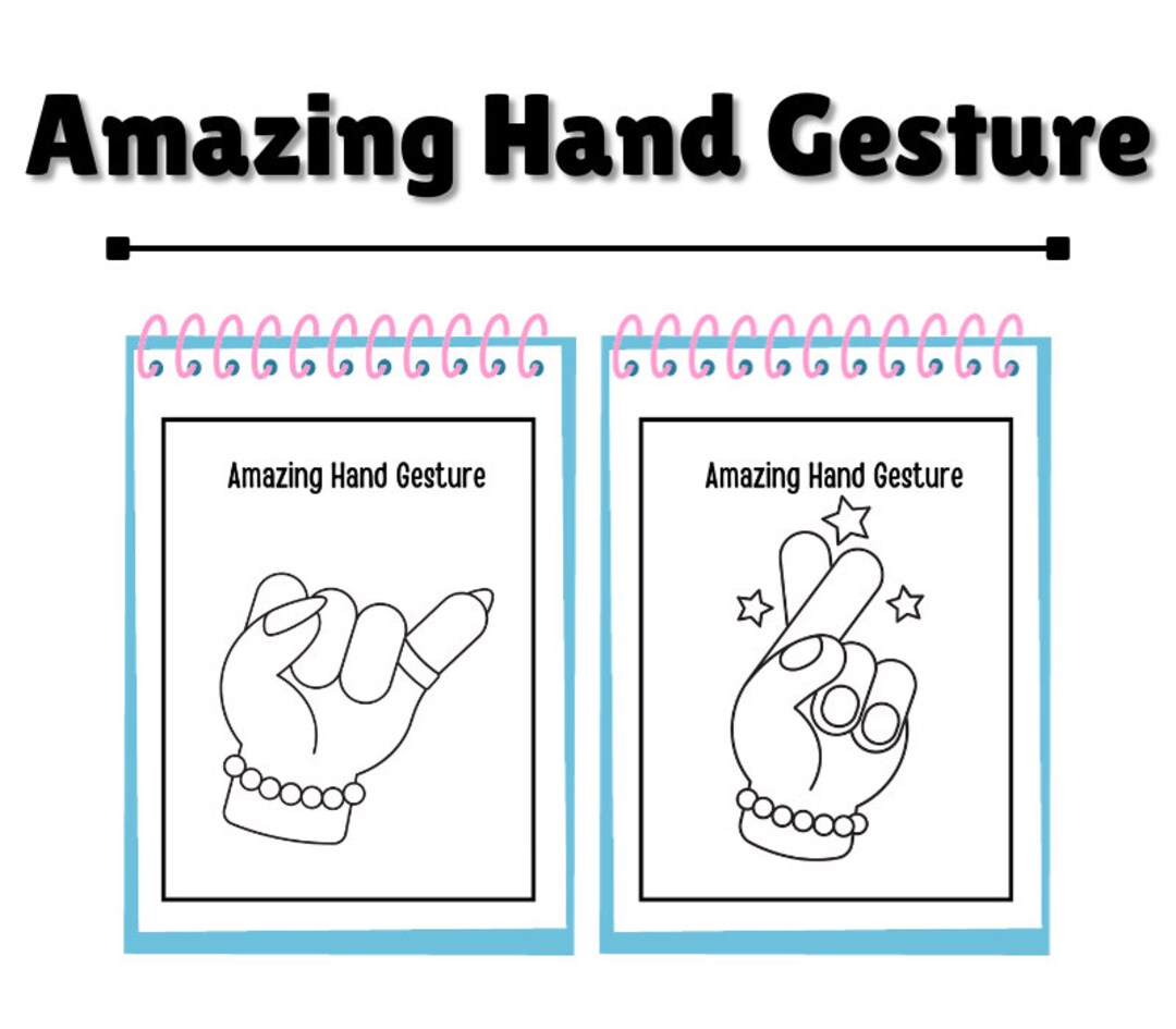 18 Amazing Hand Gesture Coloring Pages Book for Kids and Adults ...