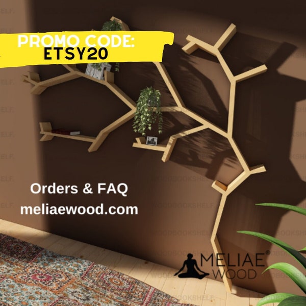 Tree Bookshelf - Etsy