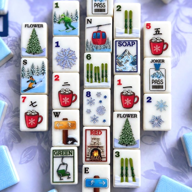Ski Mahjong Tiles - Etsy