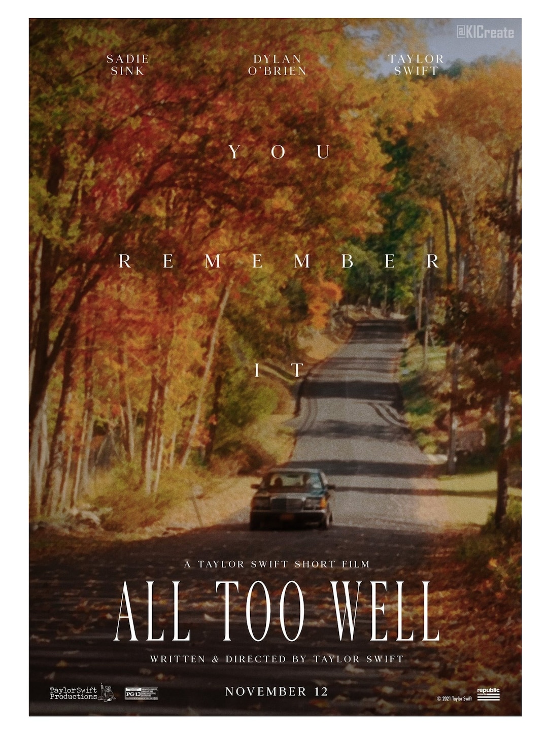 All Too Well: Short Film Digital Poster