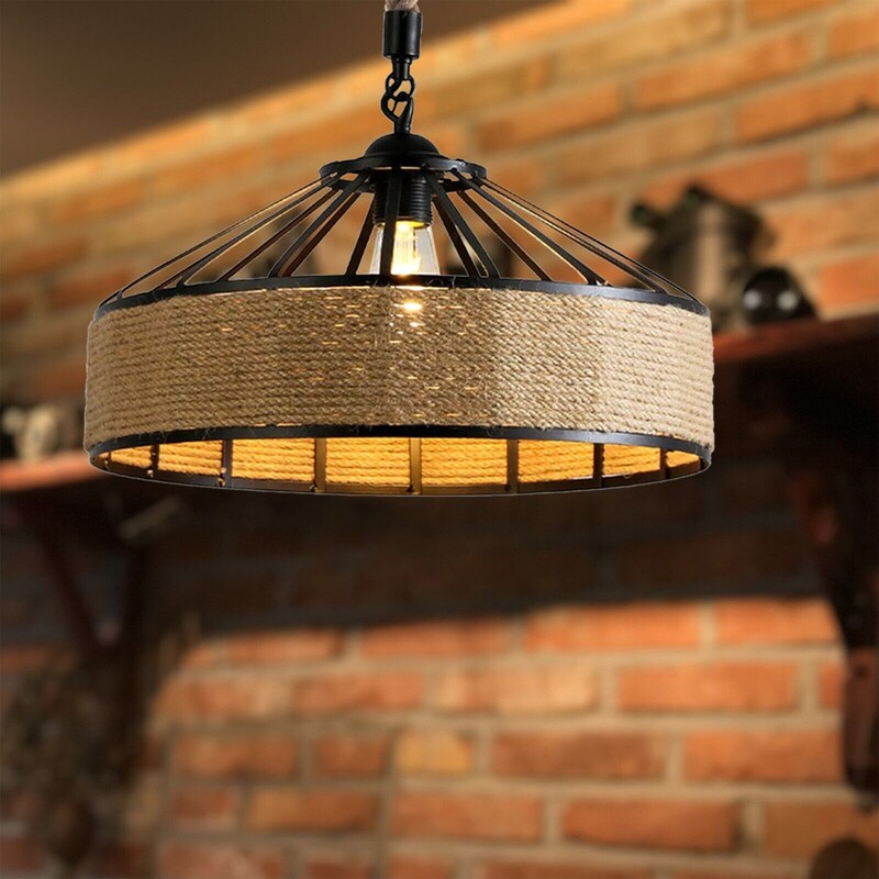 Rope Pendant Light - Etsy
