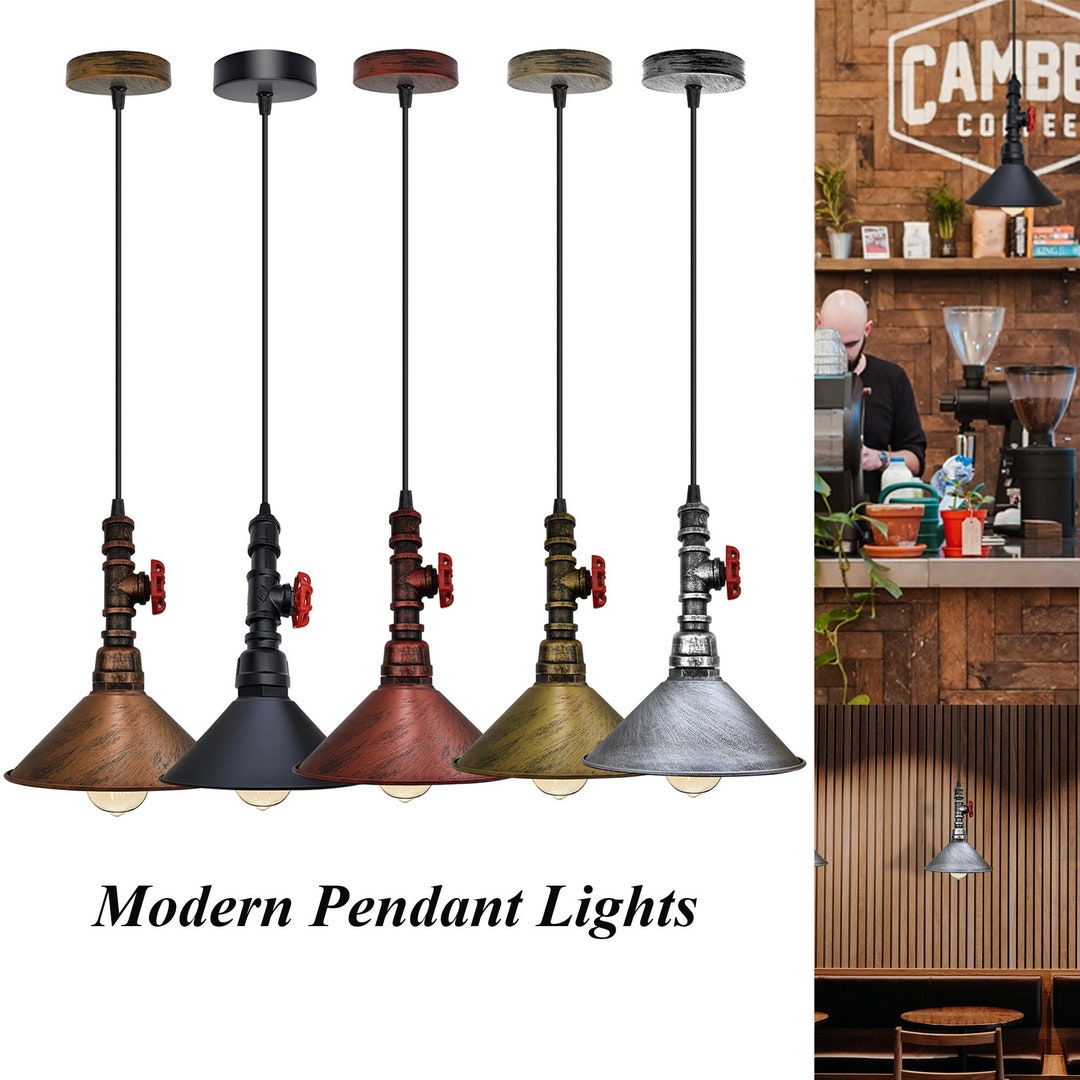 Pendant Industrial Metal Steampunk Pipe Lighting Water Pipe for Home ...