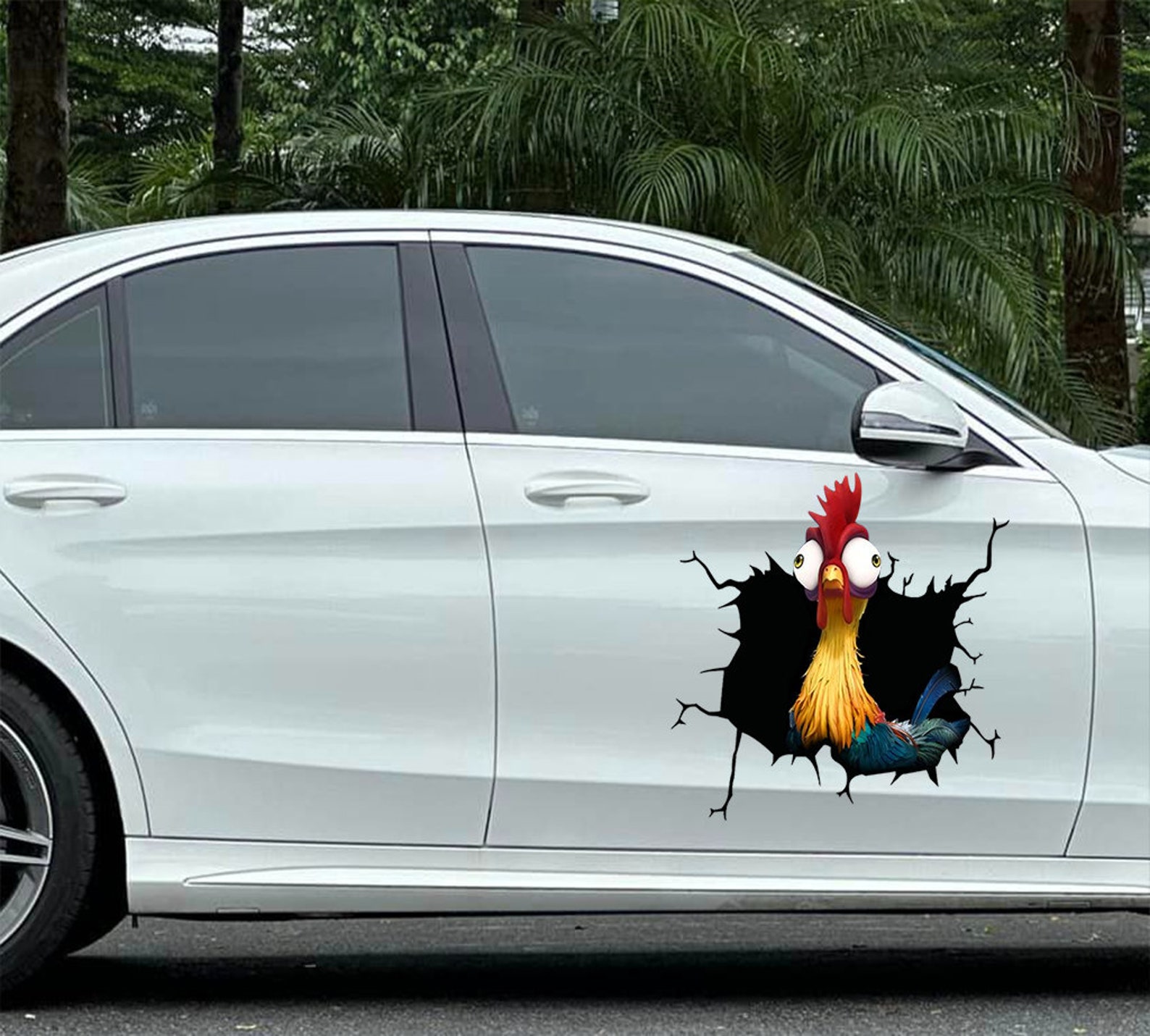 Funny Chickens Window Decal Chicken Car Sticker Funny Rooster - Etsy