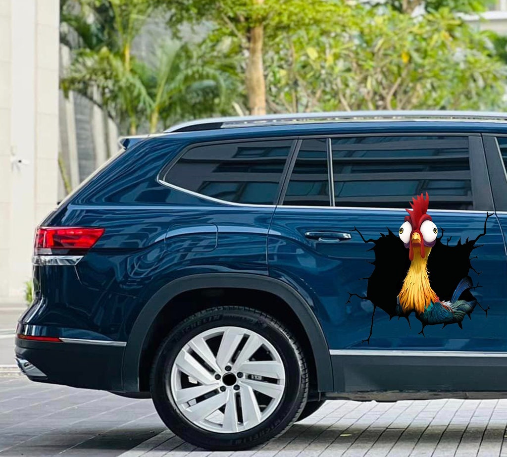 Funny Chickens Window Decal Chicken Car Sticker Funny Rooster - Etsy