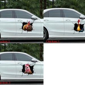 Funny Chickens Window Decal Chicken Car Sticker Funny Rooster - Etsy