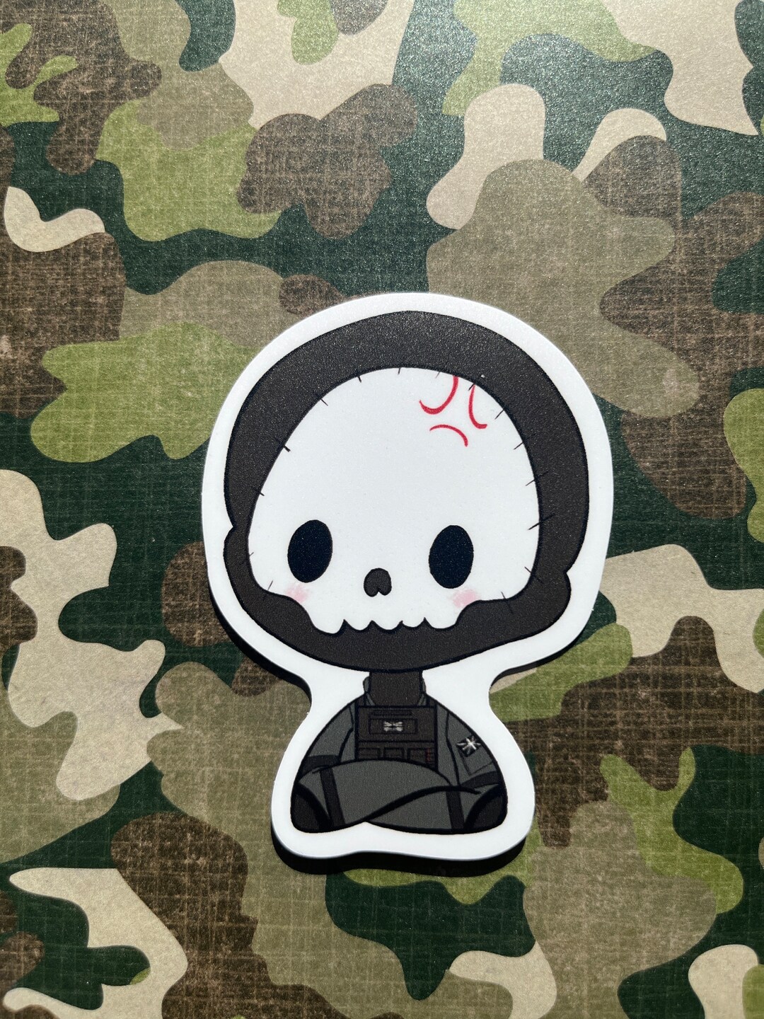 CLEARNCE !! Skull Face Guy Chibi Sticker - Etsy