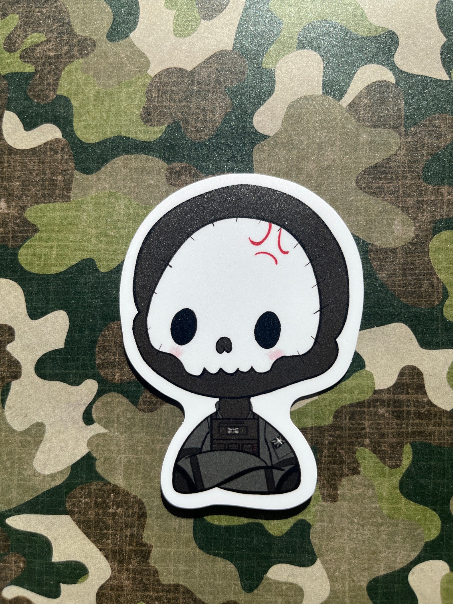 CLEARNCE !! Skull Face Guy Chibi Sticker - Etsy