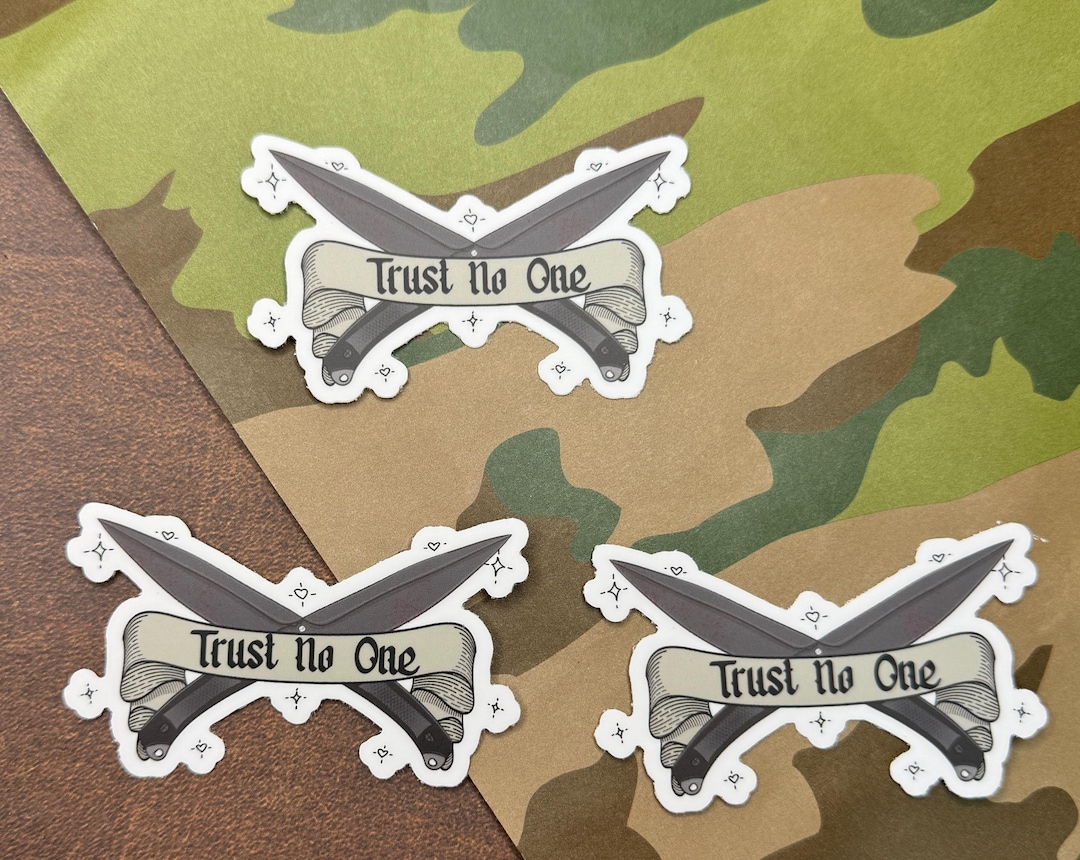 Trust No One Sticker - Etsy