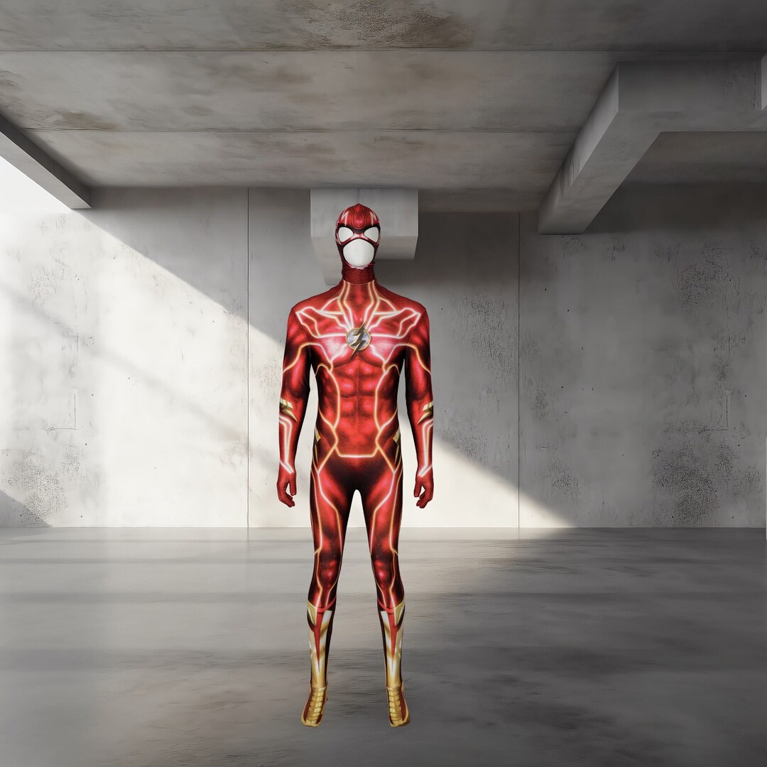 The Flash Costume for Adult Cosplay Jumpsuit Disguise for - Etsy