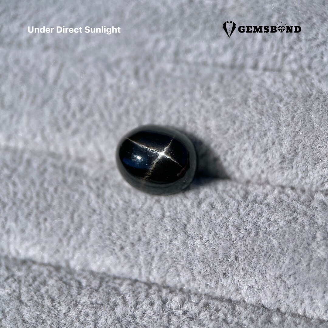 6.42ct Vivid Black 4-ray Star Diopside From Madagascar - Etsy