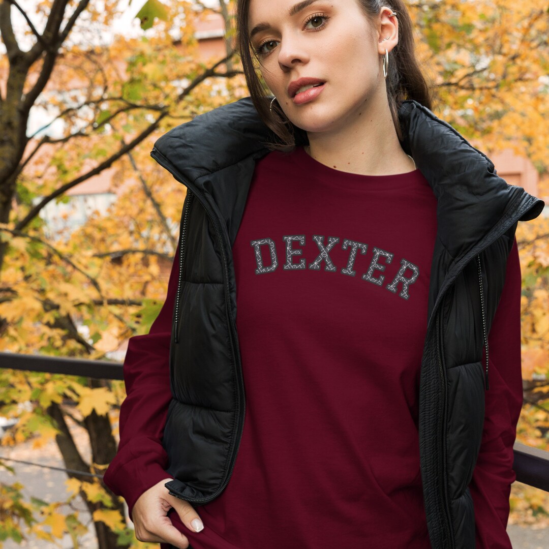 Dexter, Michigan Geometric Letter Pattern - Unisex Long Sleeve Tee in 5 ...