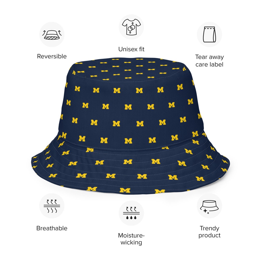 Michigan Wolverines Reversible Bucket Hat 2 Sizes Available - Etsy