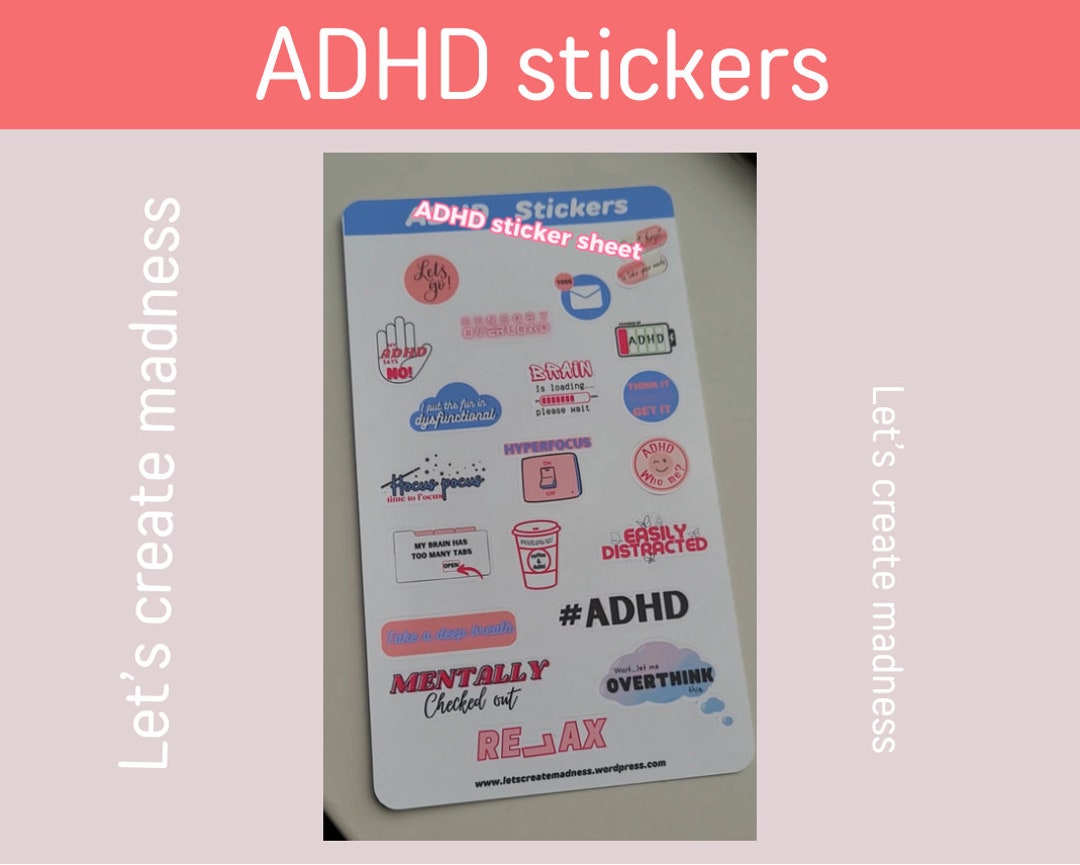 ADHD Sticker, ADHD Quotes, ADHD Quote Sticker, Hilarious ADHD Stickers ...