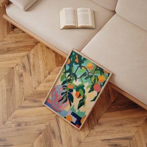 Orange Tree Abstract Poster - Henri Matisse Inspired Art, Unique Gift ...