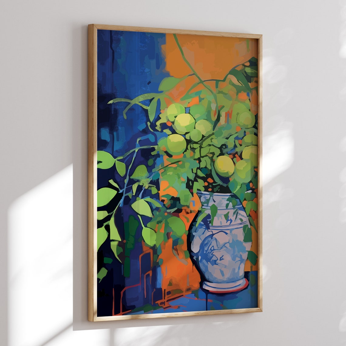 Dramatic Abstract Art Print Lime Painting Inspired by Henri Matisse - Etsy