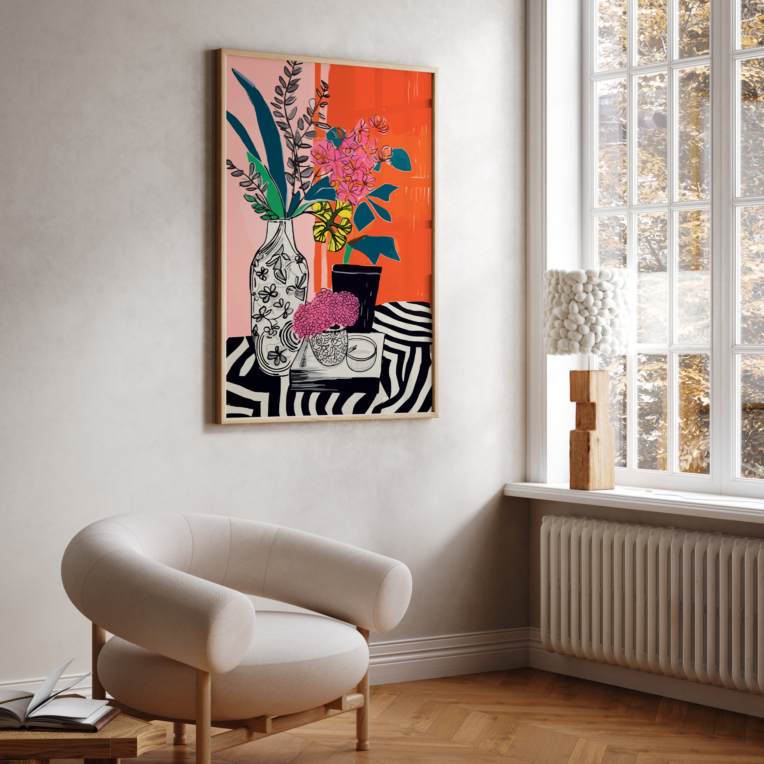 Abstract Flowers Illustration Poster Unique Girl Room Decor - Etsy