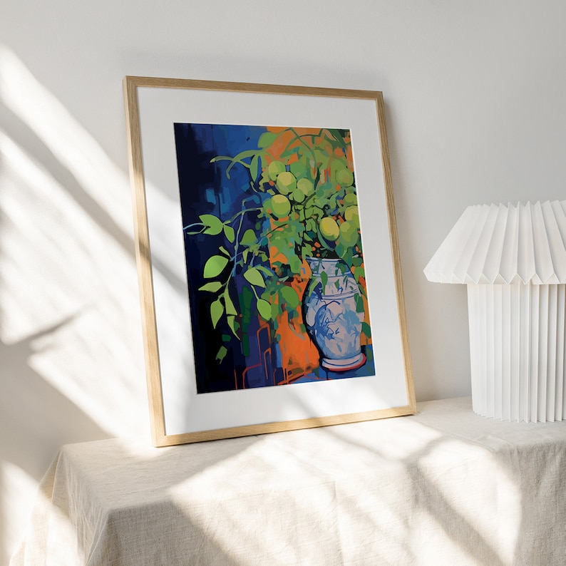 Dramatic Abstract Art Print Lime Painting Inspired by Henri Matisse - Etsy