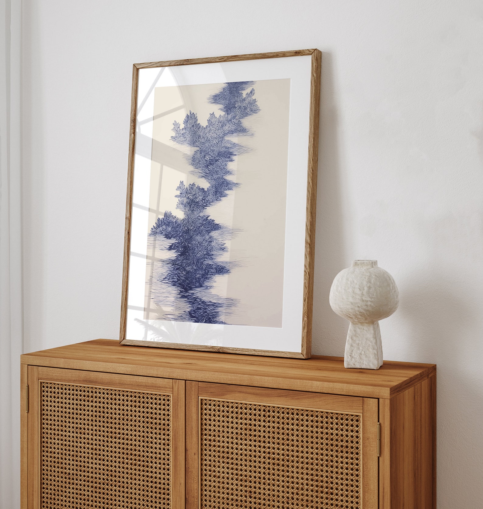 Blue Abstract Art Poster for Modern Minimalist Wall Décor - Etsy