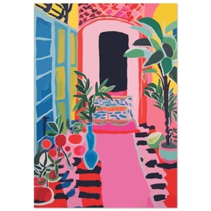 Impressionism Abstract Poster - Pink Art Print for Home Decor - Etsy