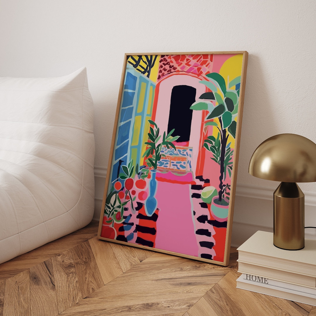 Impressionism Abstract Poster - Pink Art Print for Home Decor - Etsy