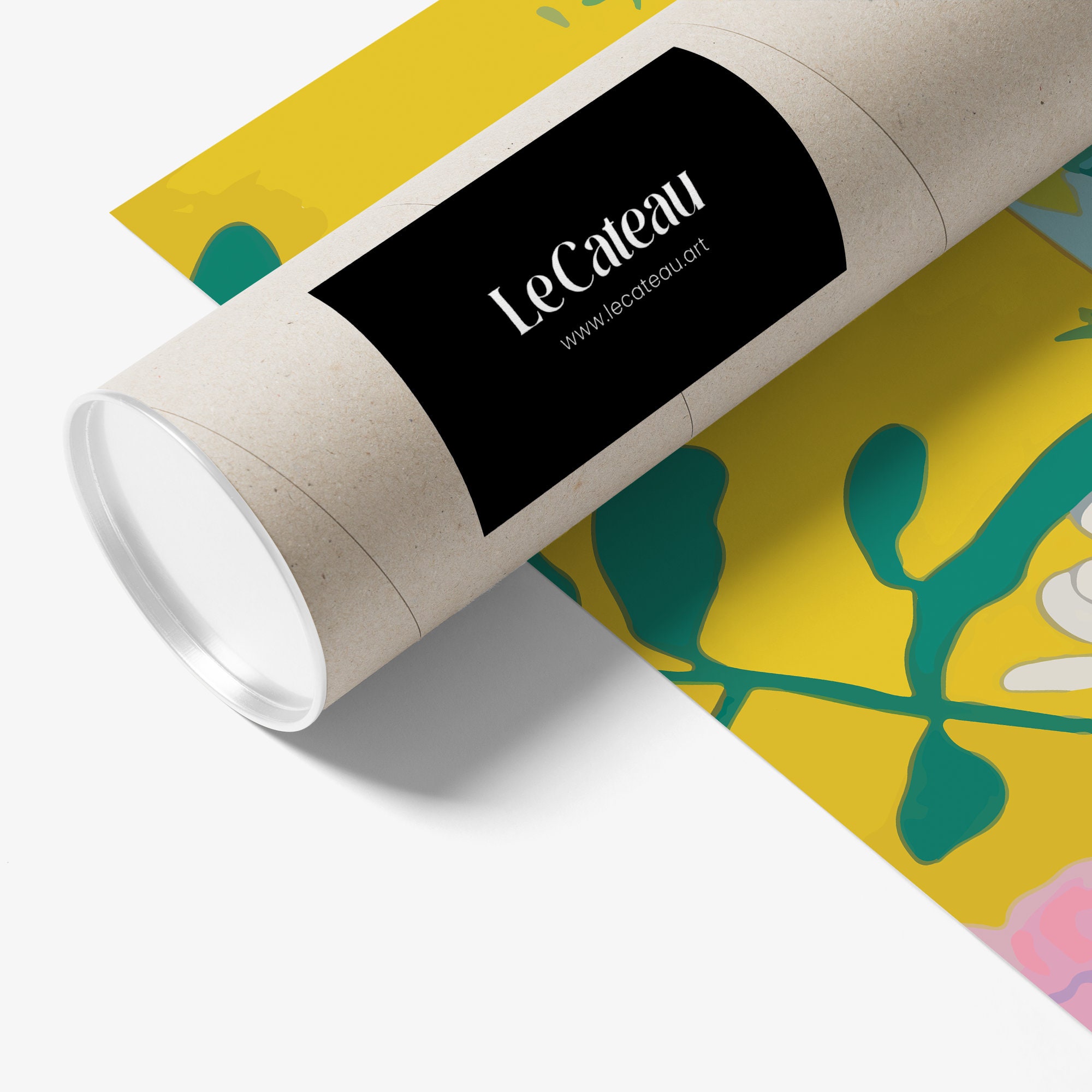 White Flowers Yellow Abstract Poster Henri Matisse Inspired ...